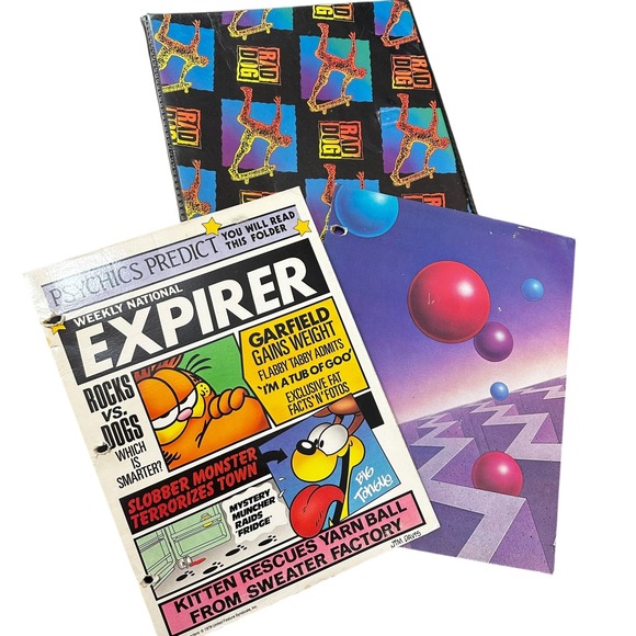 Mead | Office | Vtg Rad Dog Trapper Keeper 3 Ring Binders Folders Lot ...